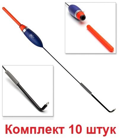 Поплавок бальсовый AQUA F10-20, грузоподъемность - 2,0g, высота - 22,0cm, 10 штук