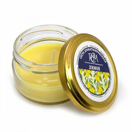 Эко-свеча ароматизированная лимон RSM-2-5 (7 на 5 см.), 1 шт.