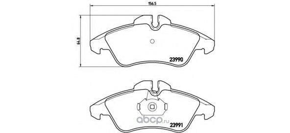 Колодки передние Mercedes-Benz Sprinter/W638 (Vito), VW LT, Brembo P50080