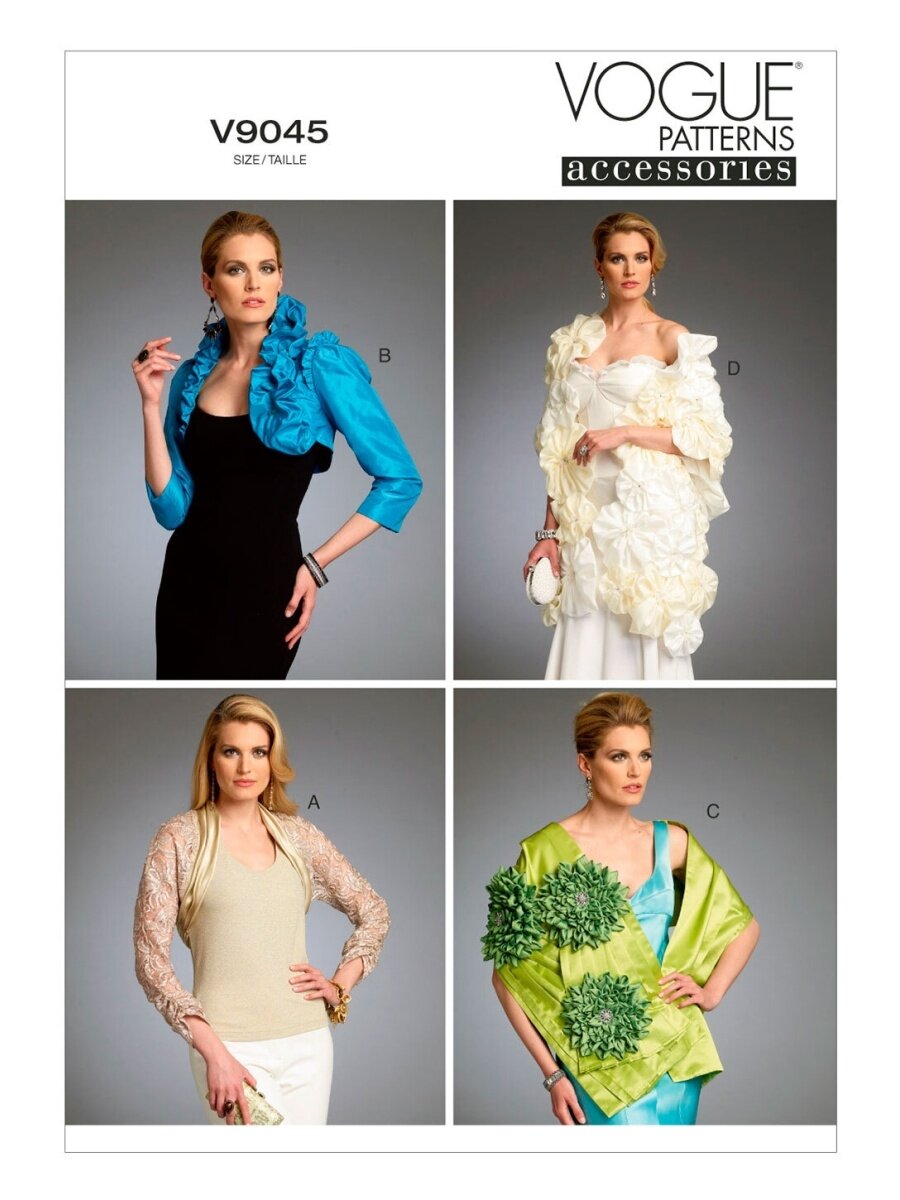 Выкройка VOGUE №9045 Болеро, накидка