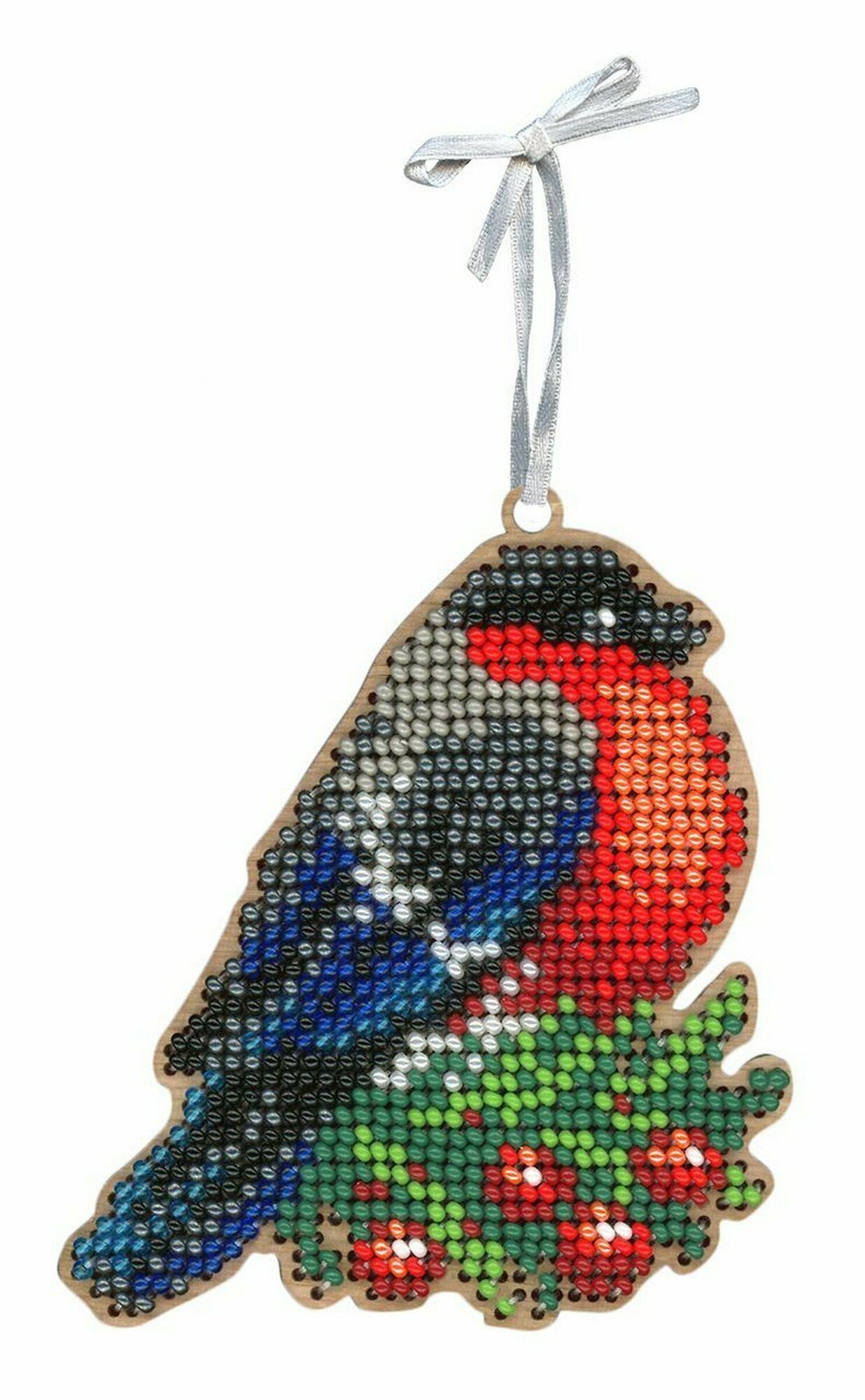 Вышивка Ёлочная игрушка. Снегирь 9x8 см.