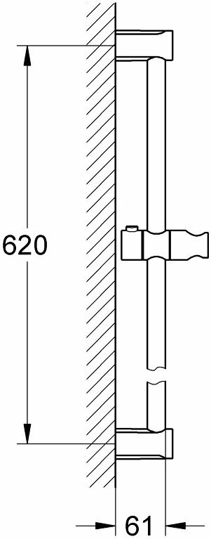 Душевая штанга 620 мм Grohe Tempesta Cosmo 27521000