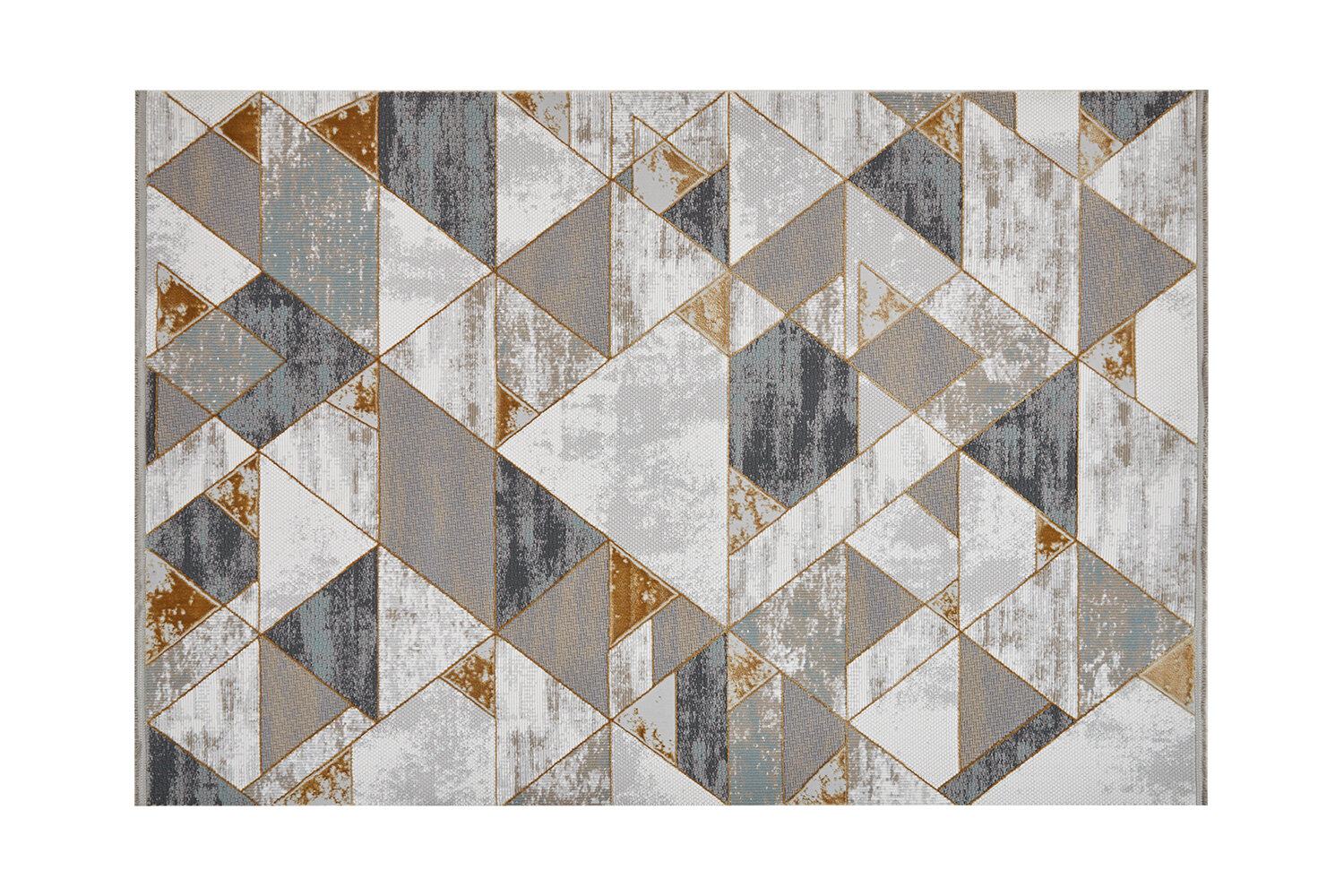 Ковёр на пол Hoff Tropicana, 200х290 см, полиэстер, прямоугольный, цвет синий, золотой