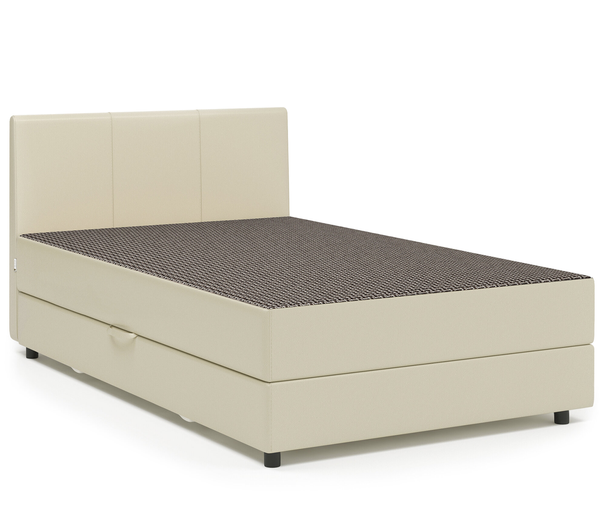 Кровать тахта Классика 160х198 см, Корфу коричневый и экокожа беж