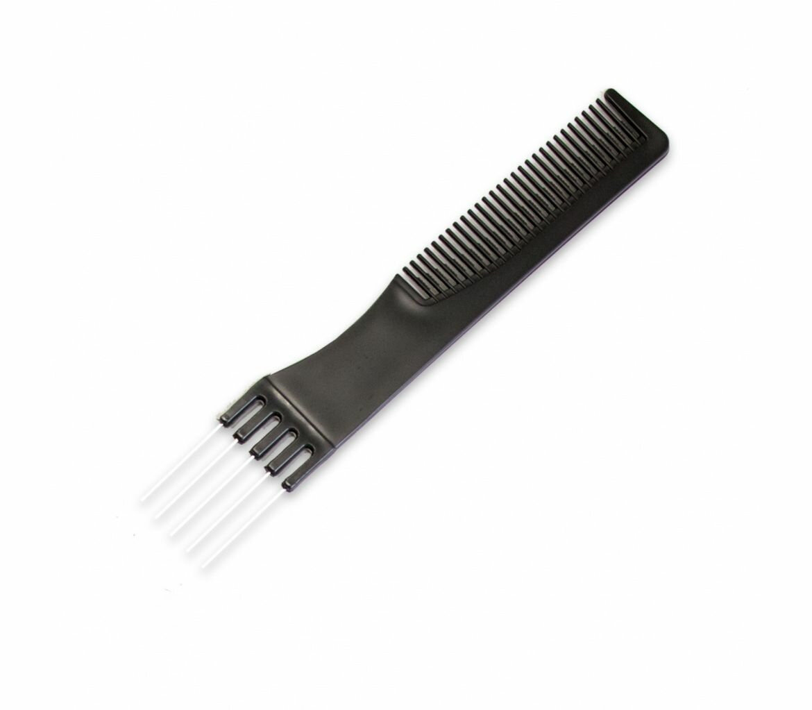 Расческа с хвостом, цвет черный, арт. 0-17, 19 см