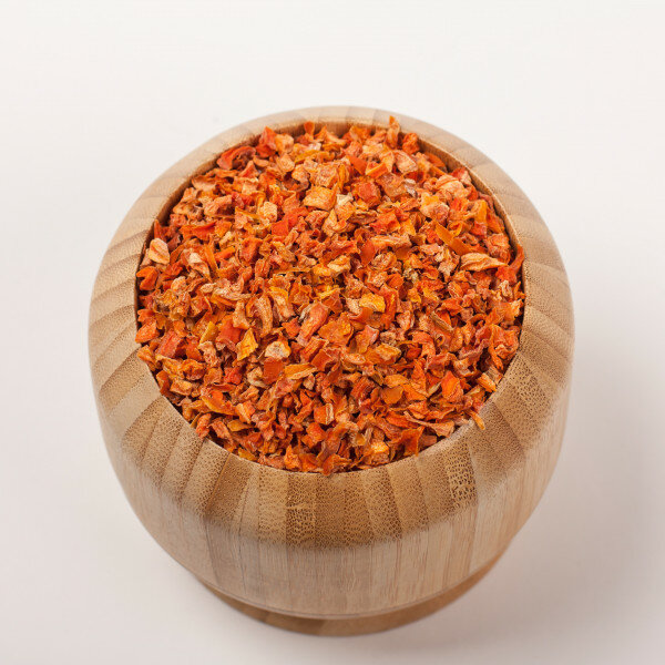 Морковь сушеная кубик 10х10 мм, пачка 250 гр, Китай