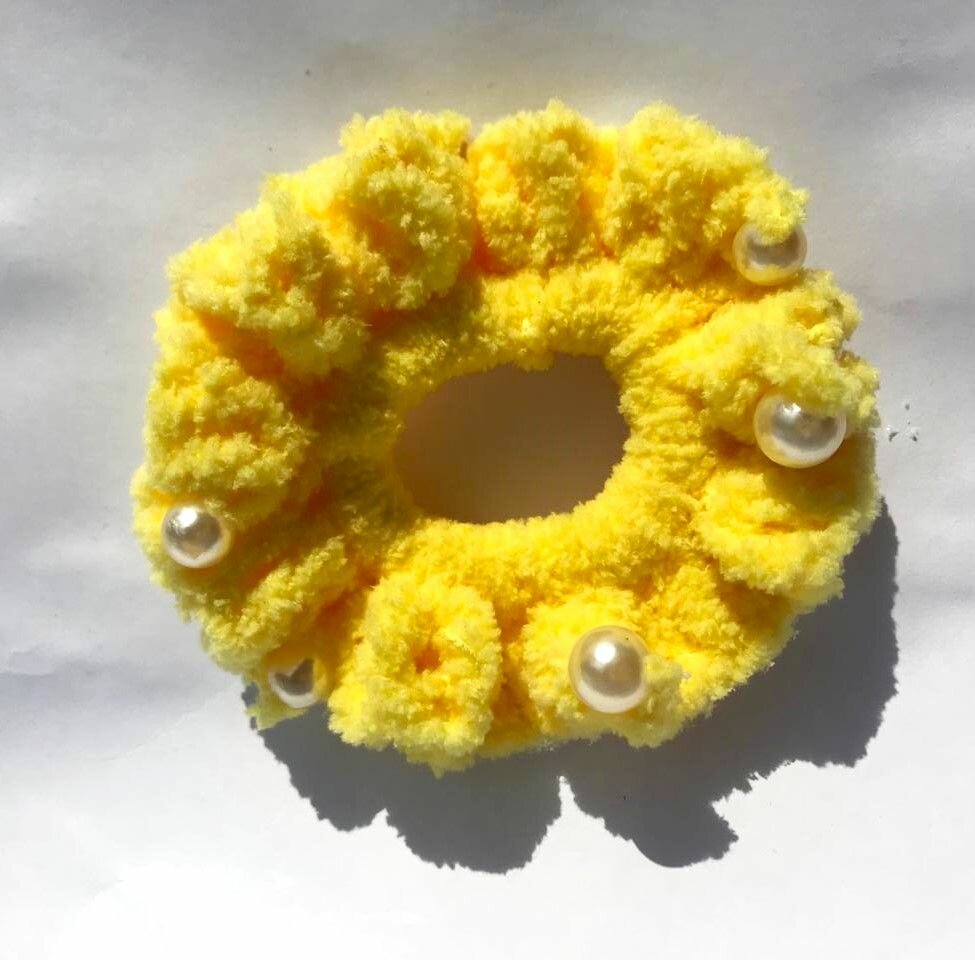 Резинка для волос "Лимонный цвет"