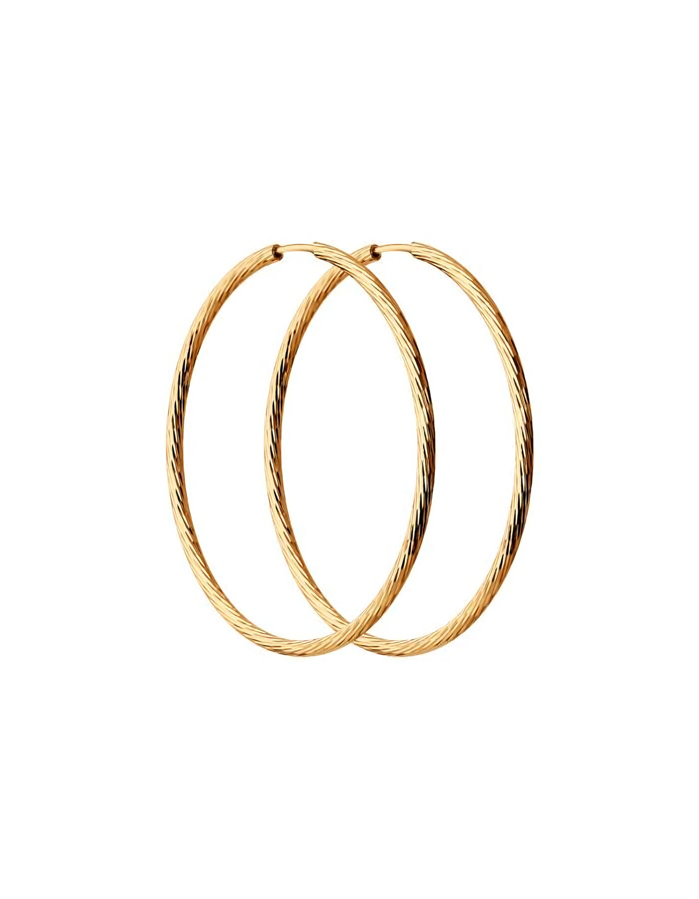 Серьги конго, серебро, 925 проба, золочение