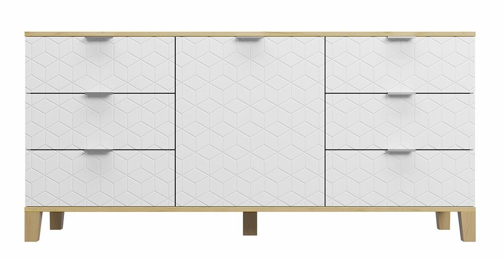 Комод для одежды Марвин-33, 150х40х70 см, с ящиками, на ножках. Гарантия 12 месяцев