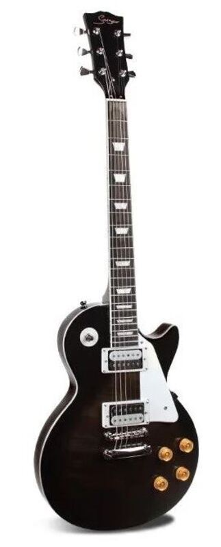 L-G9-P1-BKS электрогитара 6 струн, корпус махагон с топом из фигурного клена, кленовый вклеенный гриф, 22 лада, , датчики HH, 2V, 2T, 3х позиционный переключатель, цвет BKS, Smiger