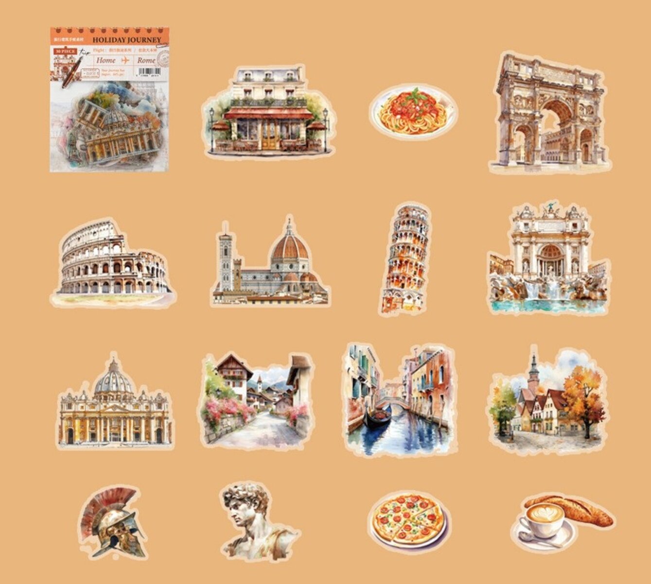 Наклейки для скрапбукинга и творчества Путешествие в Италию/ Voropaeva11