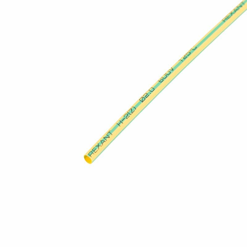 Термоусаживаемая трубка для проводов Rexant, диаметр 2 мм, термоусадка 2:1, 50 шт, 1м