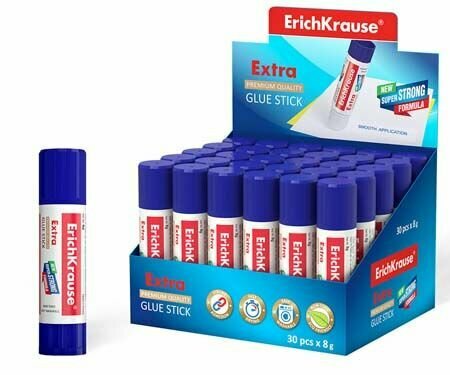 Клей карандаш 8 гр. Er.Krause Extra, 4433 . Комплект из 30 штук