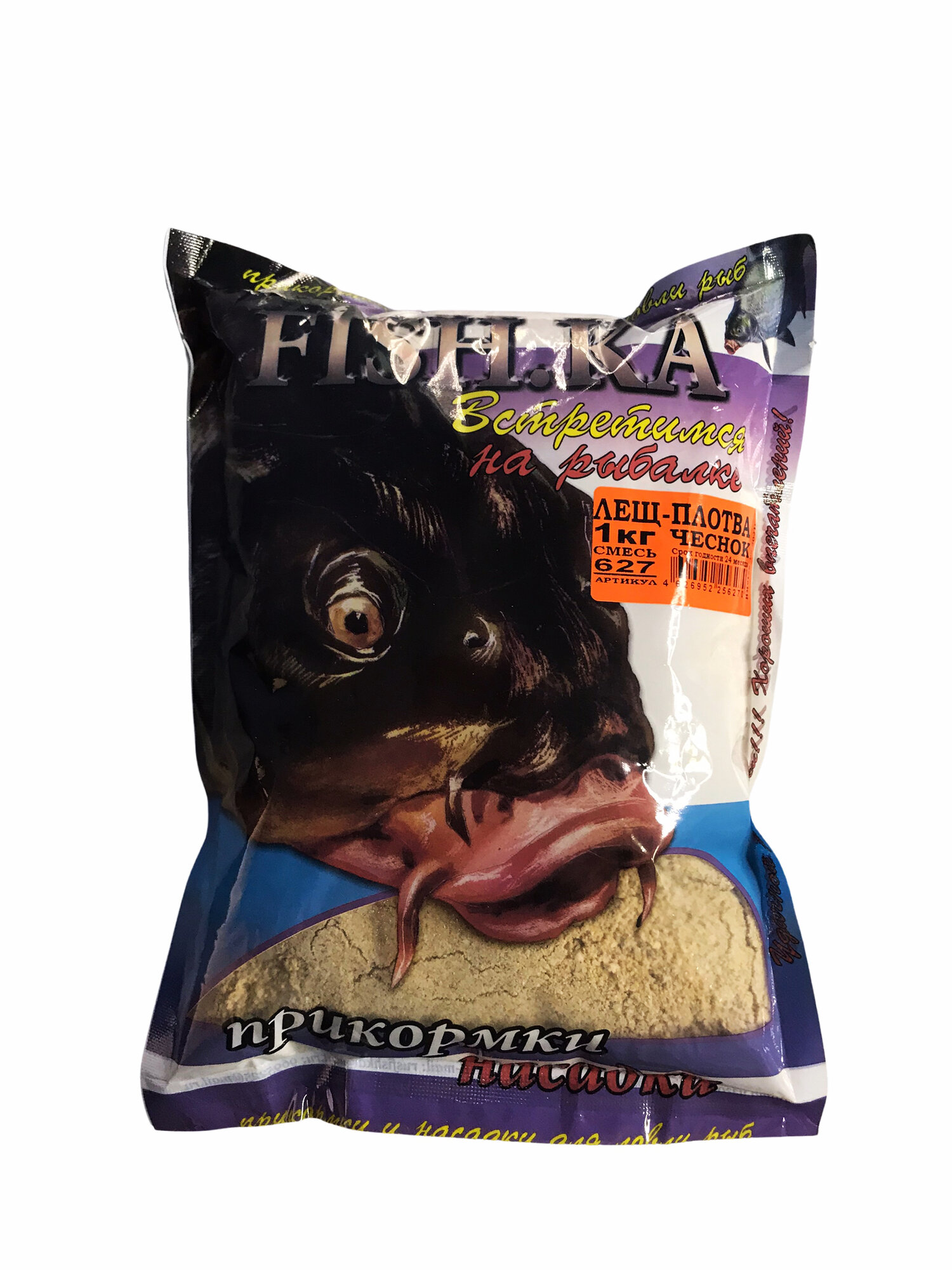 Прикормка "Лещ-Плотва" FISH.KA для ловли рыбы Чеснок 10 пакетов по 1.0 кг