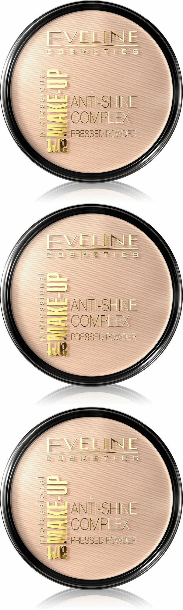 Eveline Cosmetics Пудра с шелком anti-shine complex 31 transparent, матирующая, минеральная, 3 шт.