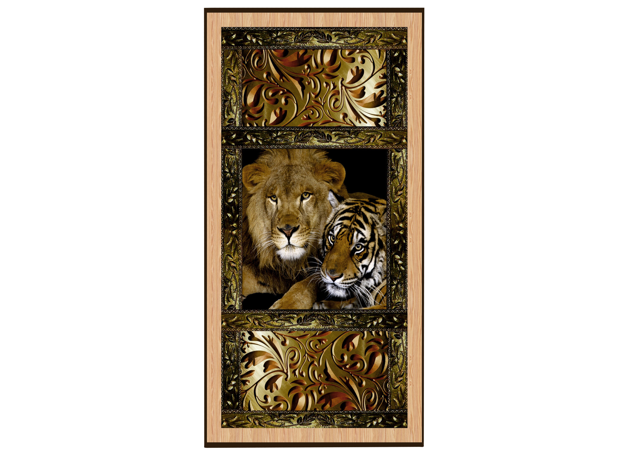 Настольная игра 2 в 1 Нарды + Шашки сирия львы большие, дерево, 60х60х2 см