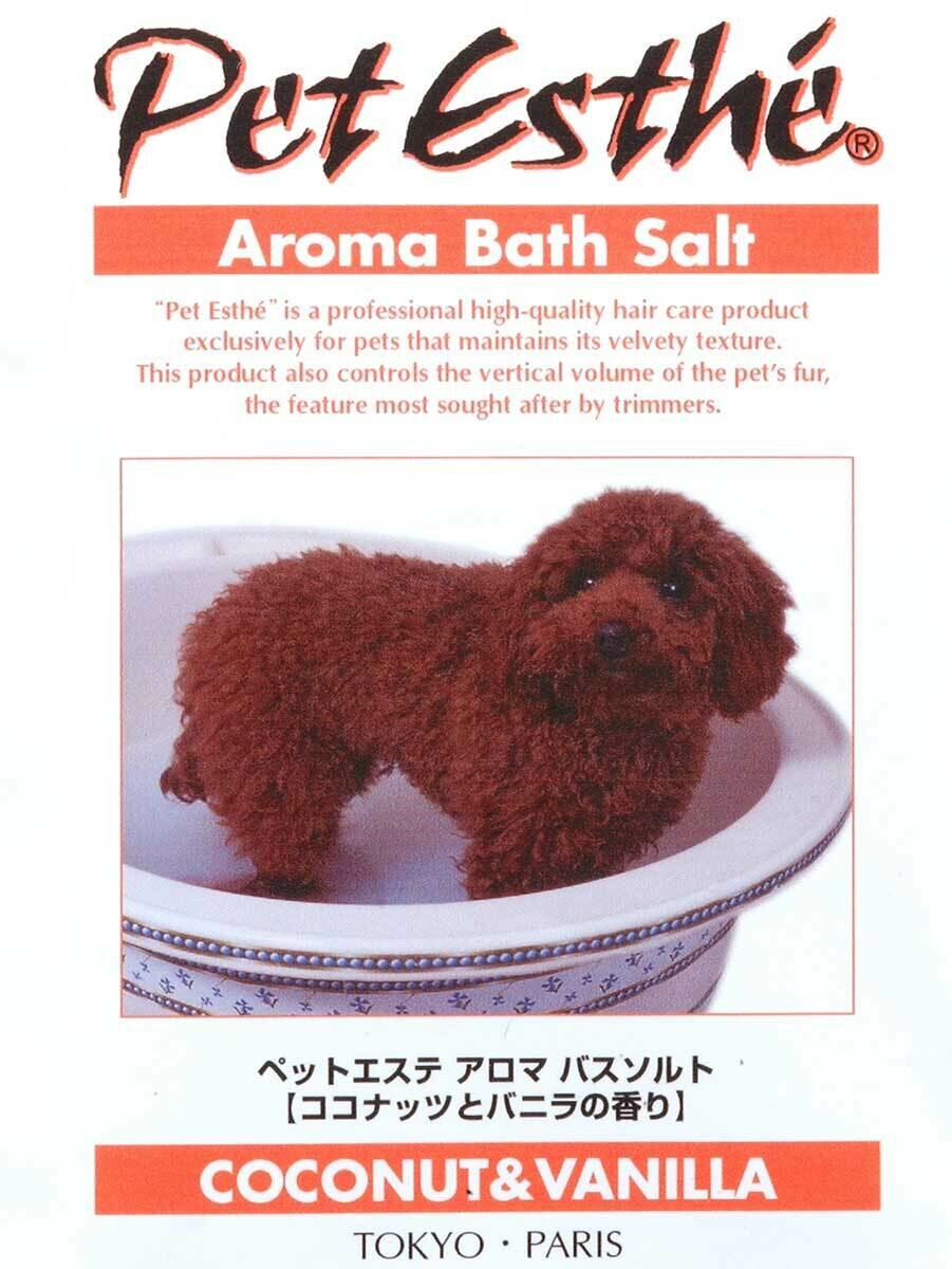 Ароматическая соль для ванны PetEsthe Japan Premium Pet, кокос и ваниль, 15 гр.