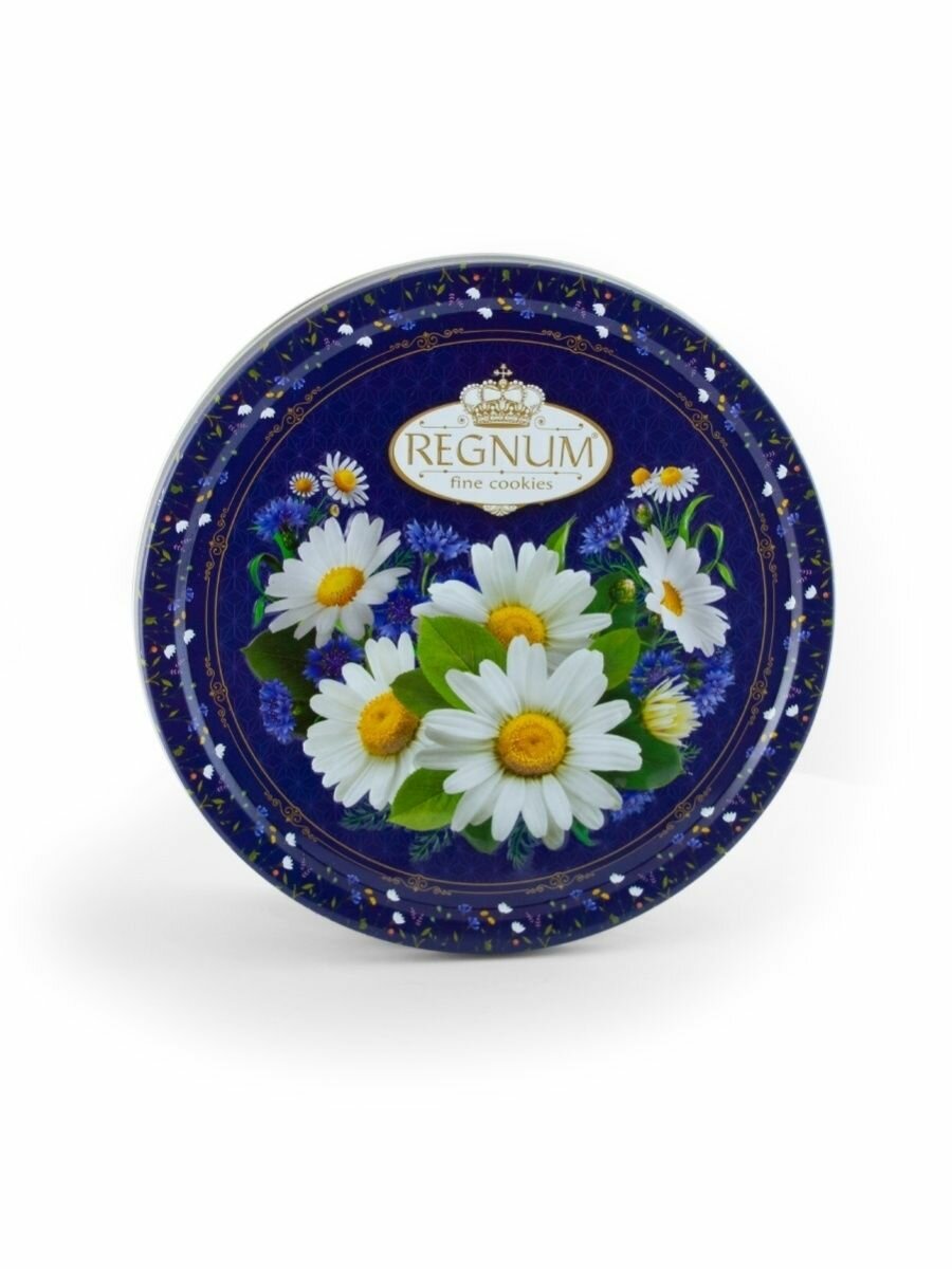 Сладкая Сказка Печенье в жестяной банке, Regnum, Ромашка, Сдобное, Ассорти, 400 гр.
