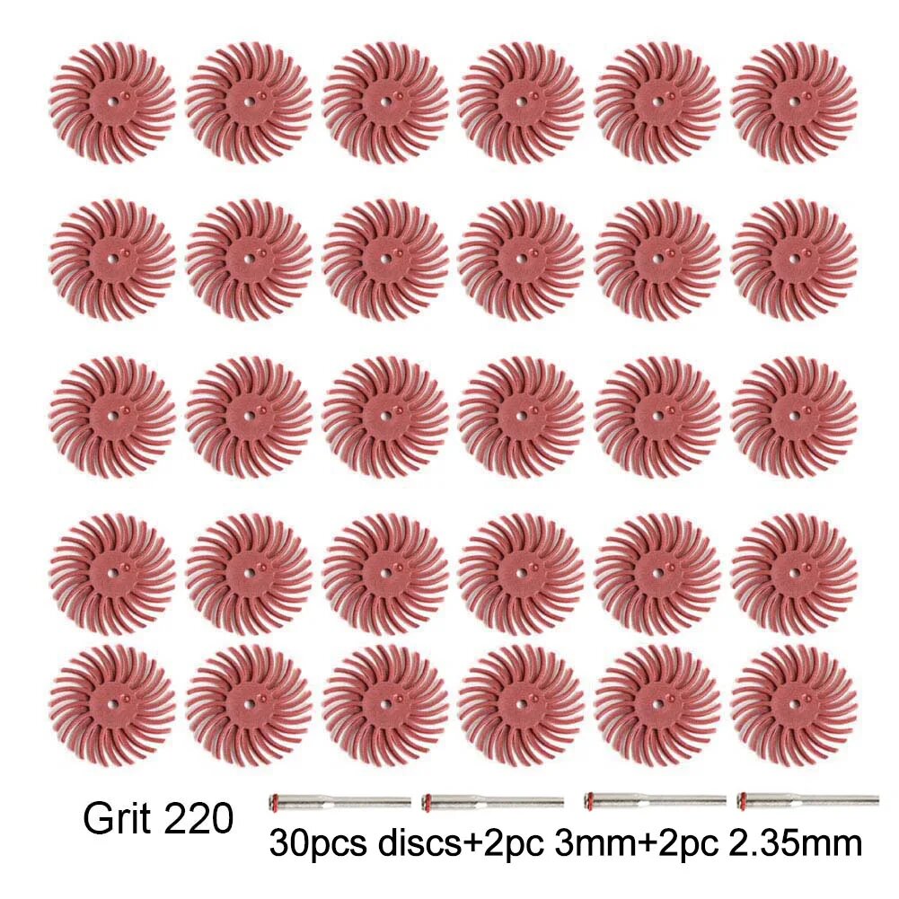 Шлифовальные диски 220 Grit, 30шт + 2шт 3мм + 2шт 2.35мм