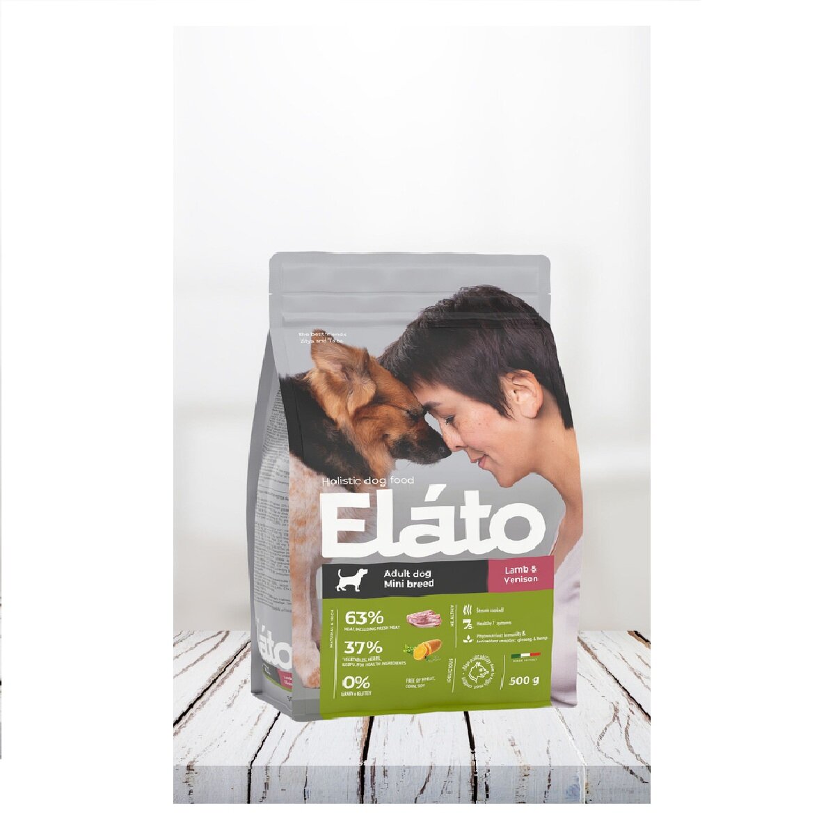 ELATO Holistic сухой корм для собак мелких пород Ягненок и Оленина 500г