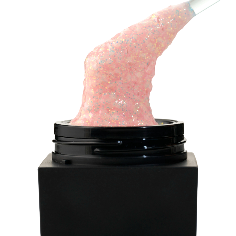 Гель для дизайна ногтей Monami "Twinkle Peach", однофазный, 15г, персиковый