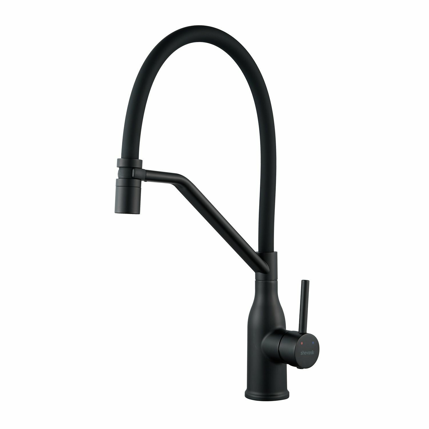 Смеситель для кухни с гибким изливом Shevanik S343H-3, черный