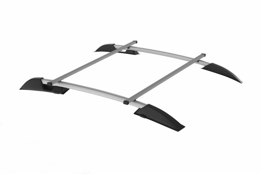 Рейлинги с поперечинами "Усиленные" для Лада Гранта Седан 2011, Калина Седан 2004-2013 Серебристый муар