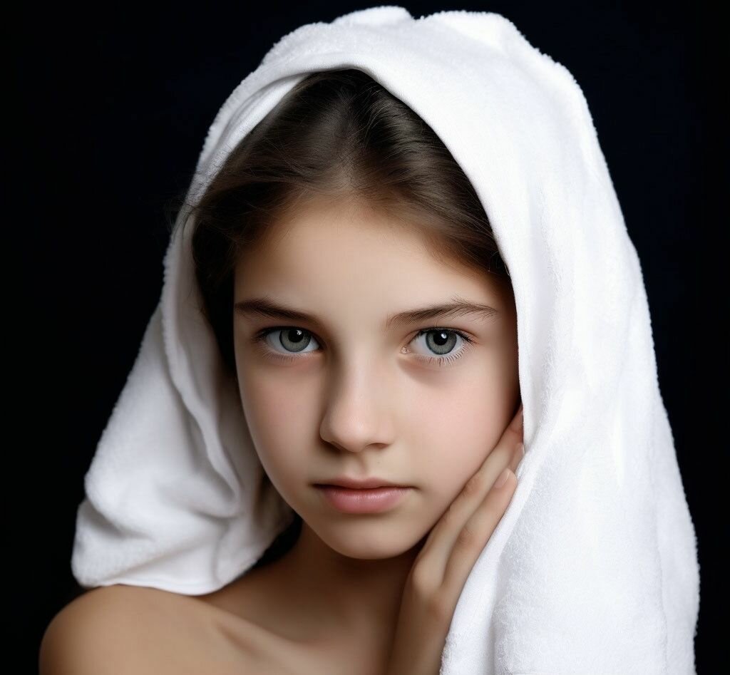 Полотенце большое Отельное махровое банное, для ванны однотонное Белое Единорог 50*70 см 500 г/м