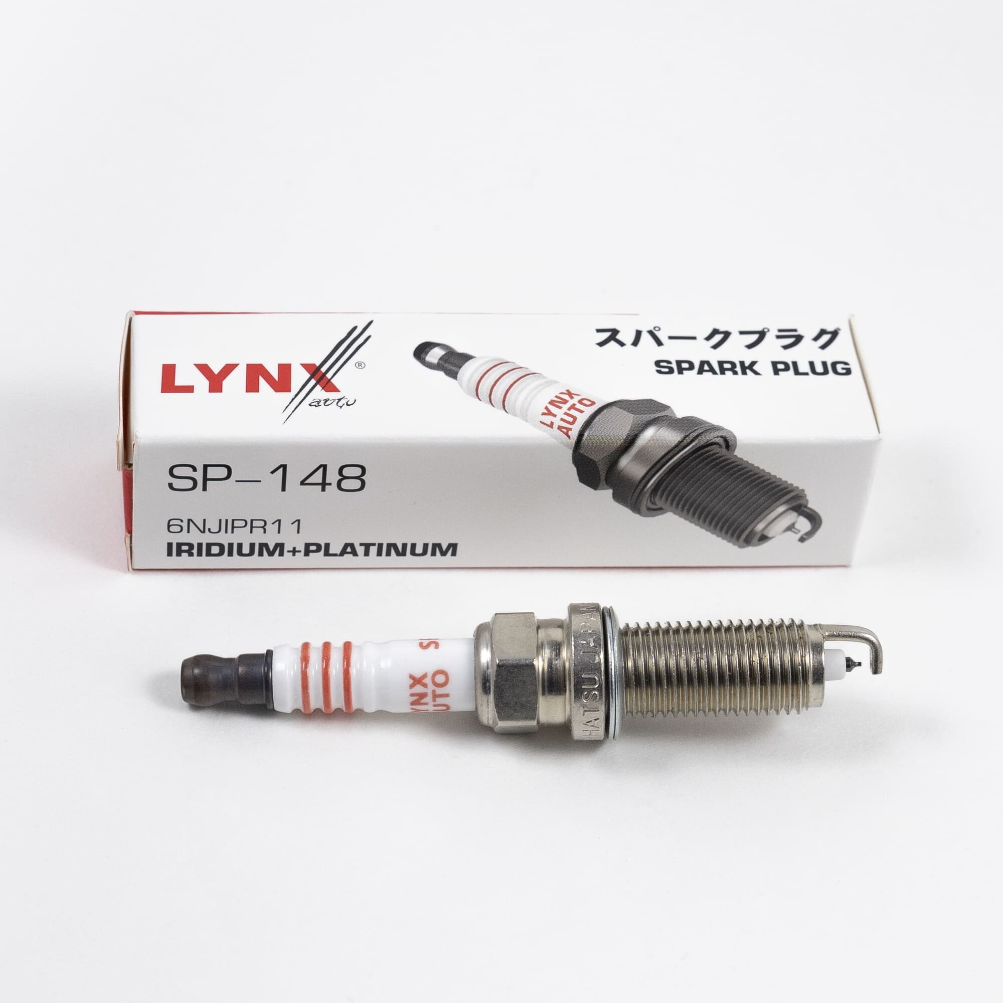 Свеча зажигания для Nissan X-Trail T31 (2.0l), Qashqai J10 (2.0l), Tiida C11, LYNXauto SP148, 22401CK81B / PLZKAR6A-11, иридий + платина
