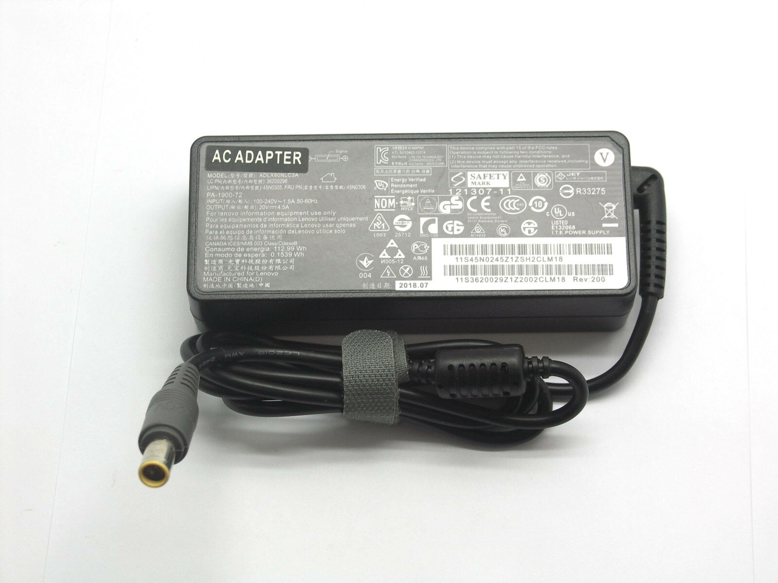 Блок питания для Lenovo 20V/4,5A 90W, разъем 7,9x5,5mm с иглой, с кабелем в розетку LE-25