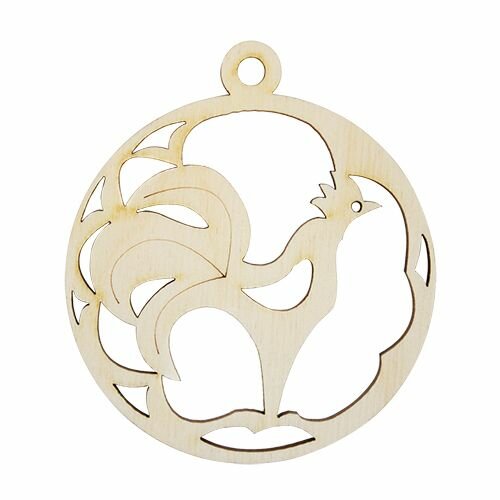 L-595 Деревянная заготовка 'Петушок изящный' 7,2*8,2 см Astra&Craft