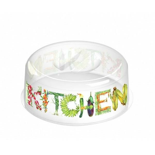 Крышка для СВЧ Idiland "Bergamo" D 250 мм с декором, бесцветный