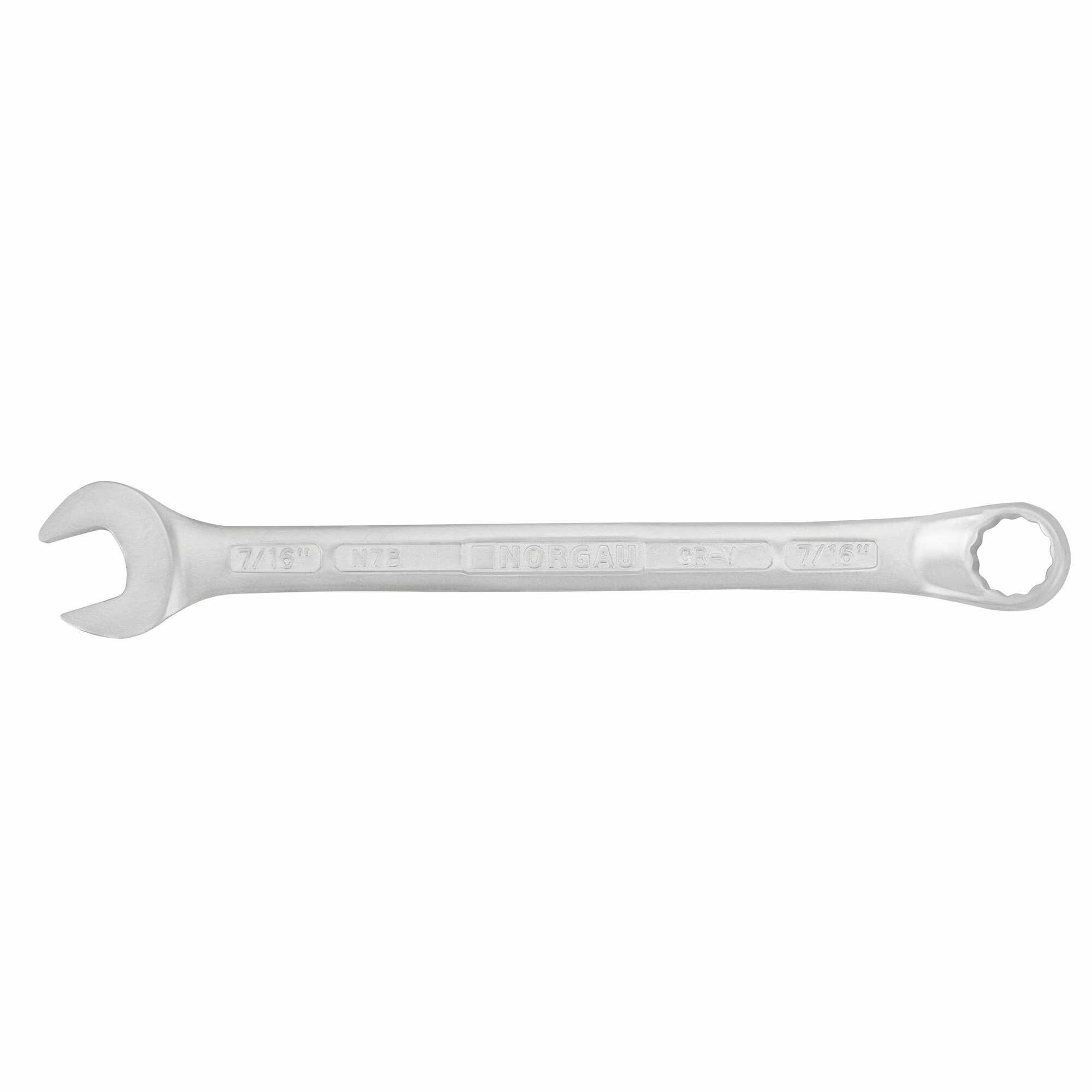 Ключ гаечный 7/16 NORGAU Industrial, HРM High precision machining 160 мм, рожковый и накидной профиль.