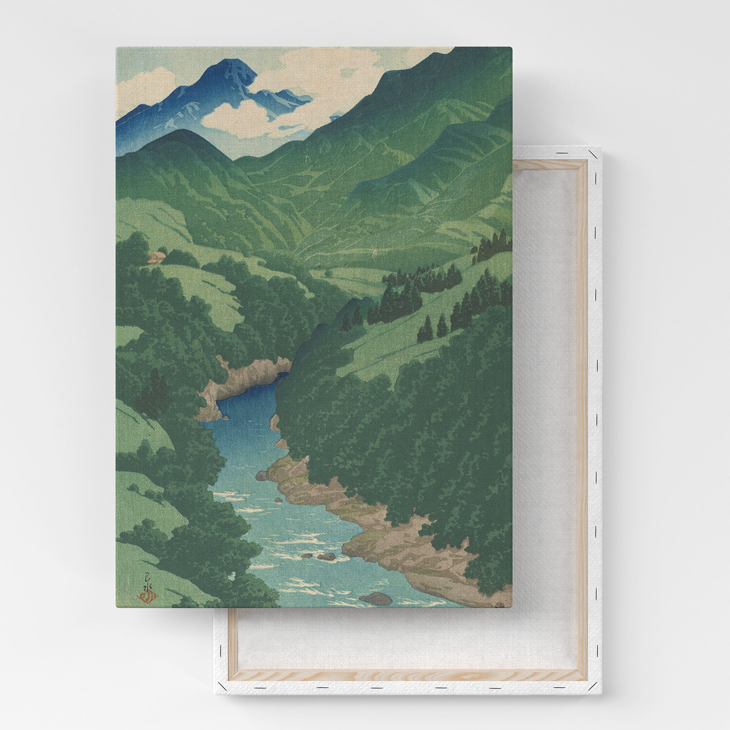 Картина на холсте, репродукция / Хасуй Кавасэ - Somegawa river, Koshu / Размер 80 x 106 см