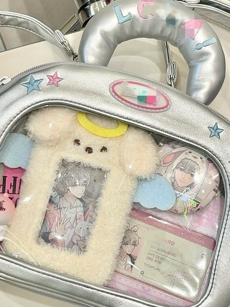 Рюкзак-мессенджер "Городская простота", японский, двухмерный, серебристый, водонепроницаемый