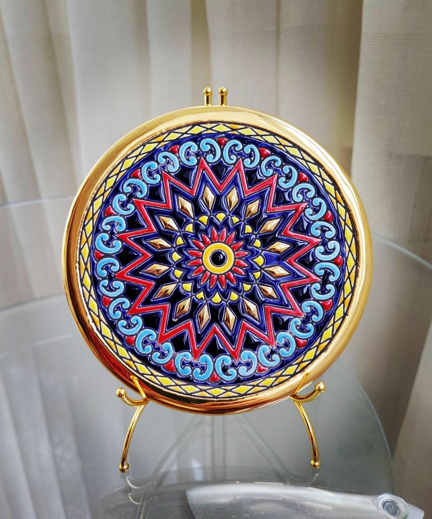 Тарелка декоративная Artecer диаметр 14 см ручная работа испанских мастеров