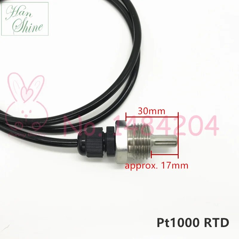 Датчик температуры Pt1000, 17мм, G1/2", Han Shine