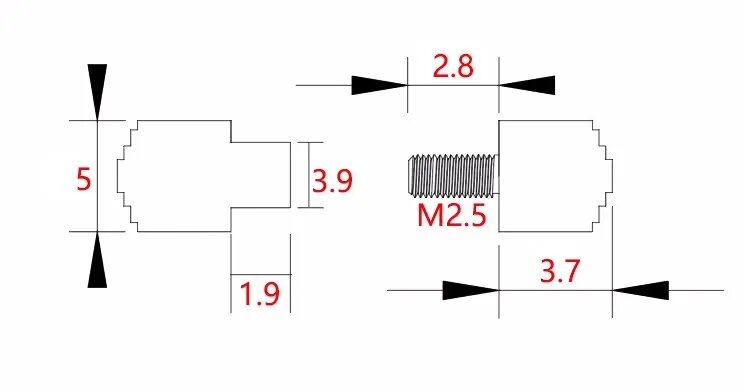 Шпильки для складных ножей из нержавеющей стали 1Pair, 5mm white