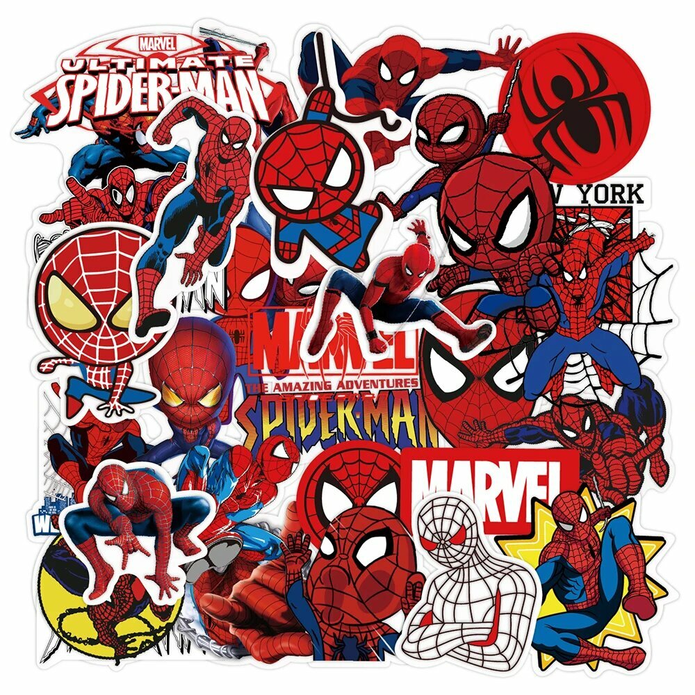 Наклейки Человек-паук Marvel, 50PCS Style8