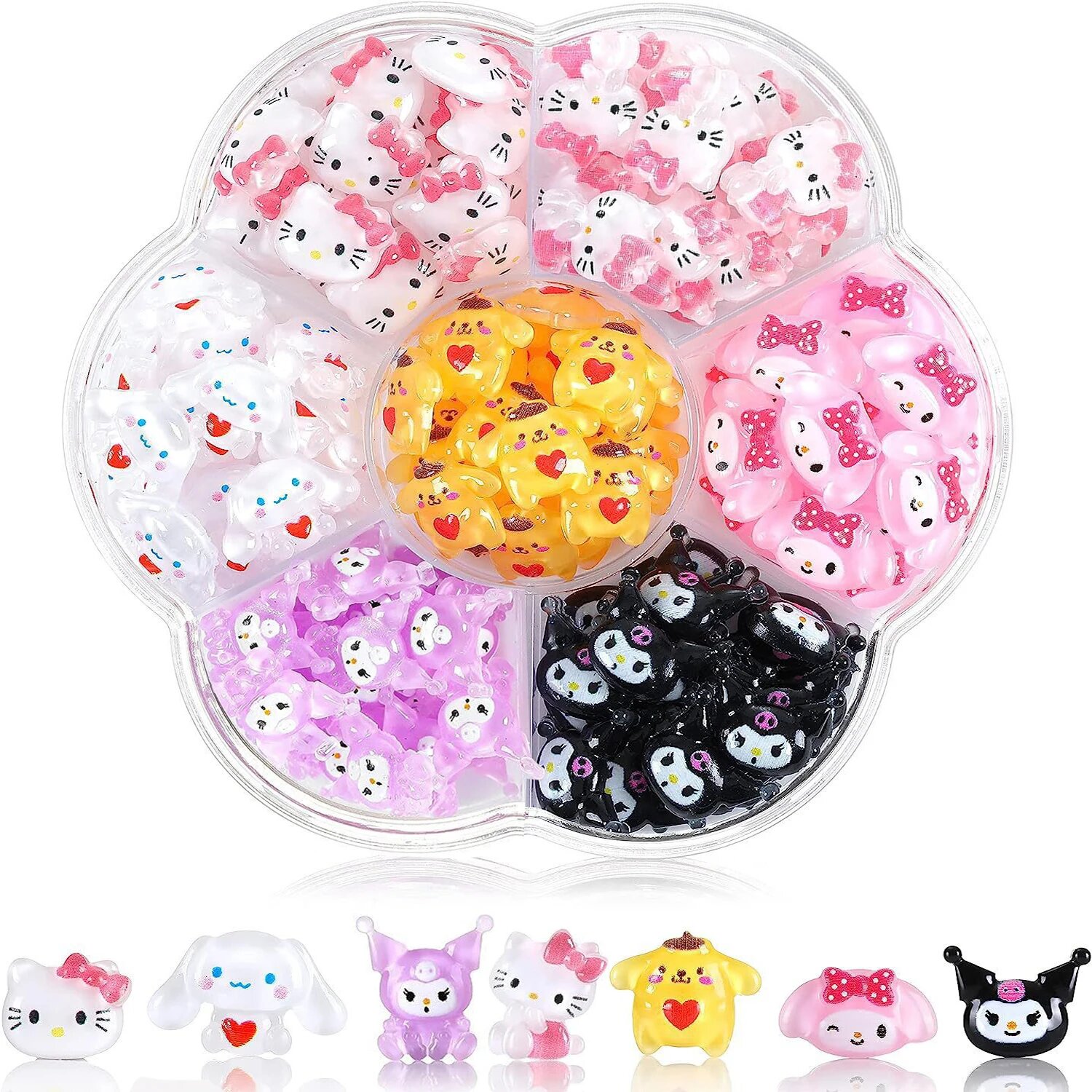 MINISO Украшения для ногтей Sanrio Hello Kitty своими руками, милые подвески для ногтей Kuromi, аксессуары для маникюра своими руками, игрушки со стразами, подарки для девочек,