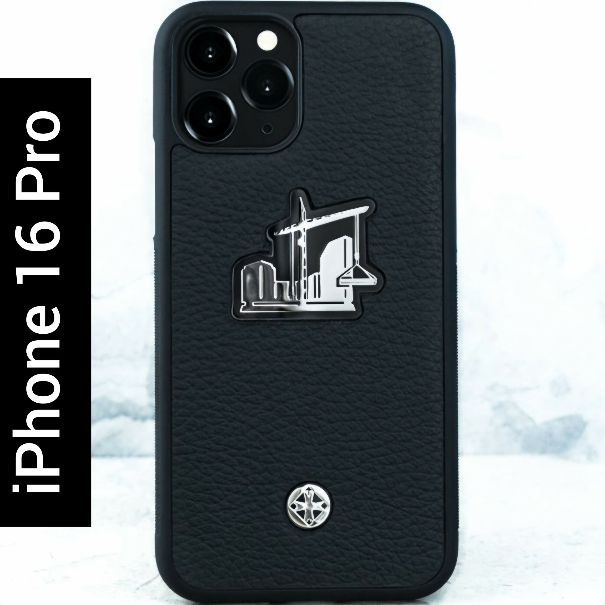Чехол iPhone 16 Pro / Euphoria HM Premium Builder edition - натуральная кожа, металл - строительство