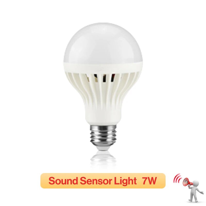 KARWEN Светодиодная лампа с датчиком движения 220V Sound Sensor 7w
