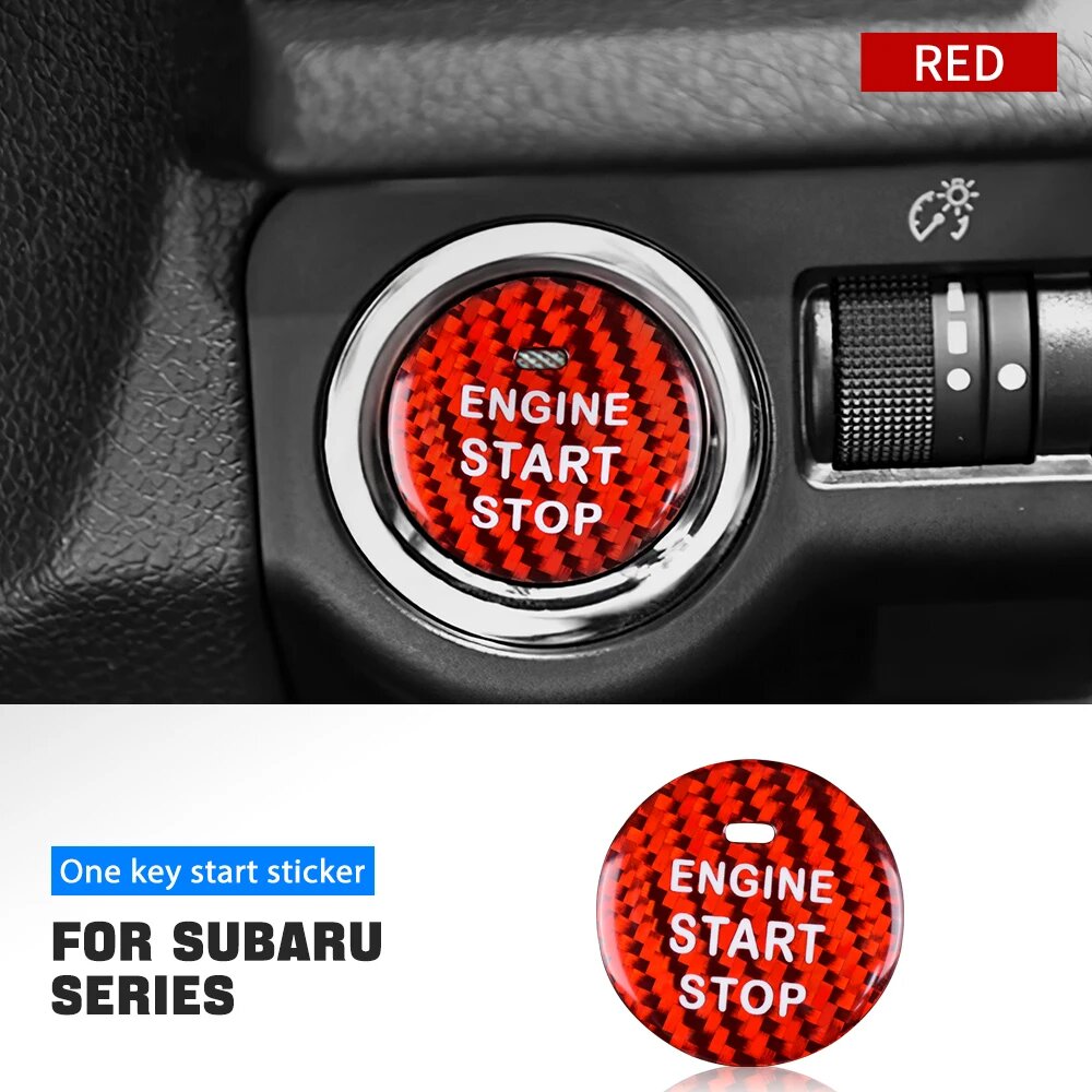 Наклейка на кнопку Start/Stop двигателя Red для Subaru