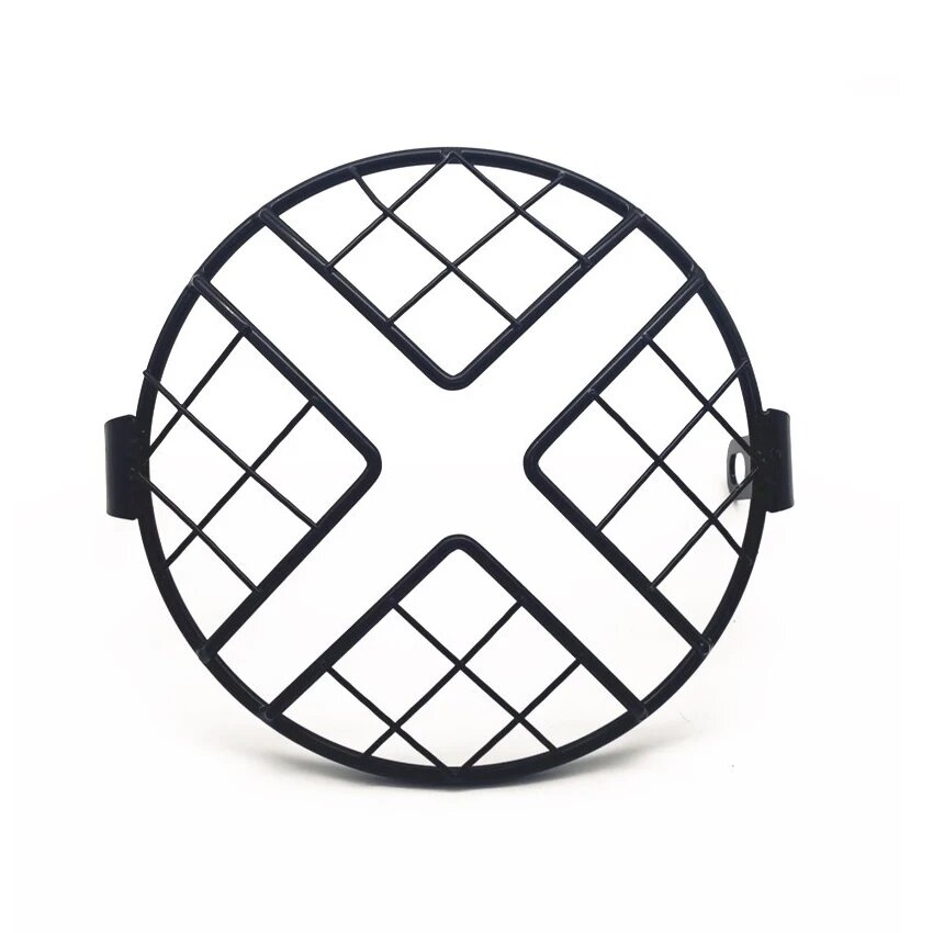 Универсальная винтажная защита для фар мотоцикла, ретро гриль, крышка лампы для Harley Черный, E