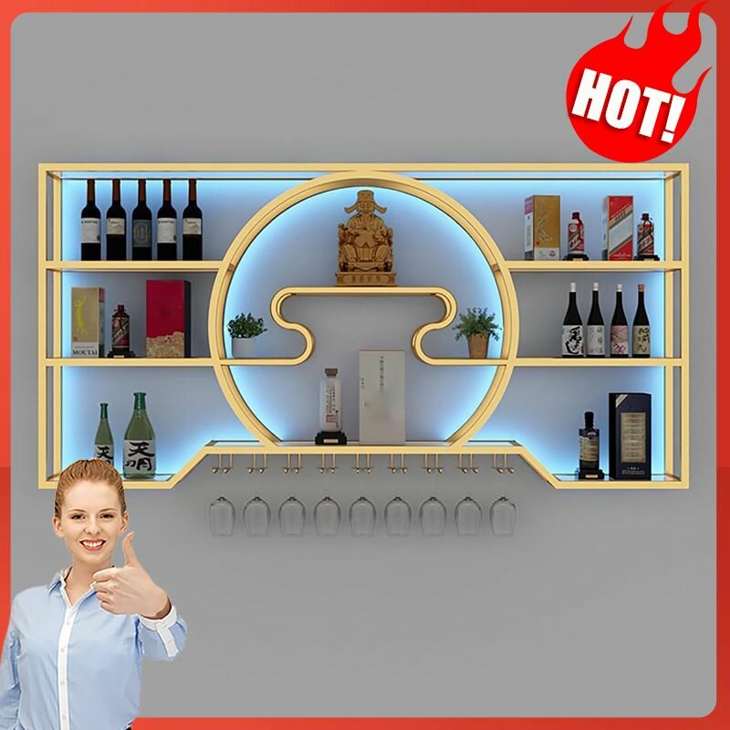 Современный настенный винный шкаф