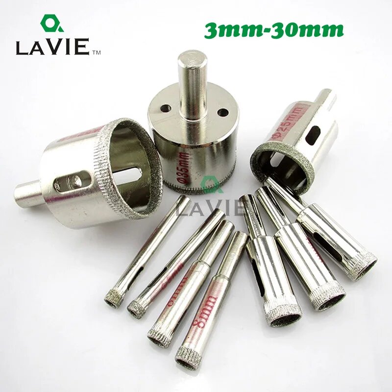 Алмазные сверла LAVIE 2 шт, 3-30 мм 4mm x 2pcs