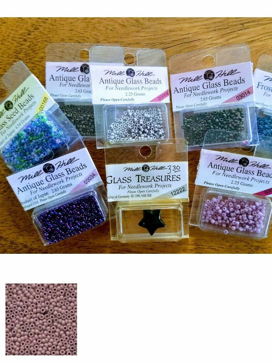 Стеклянный бисер Mill Hill Antique Glass Seed Beads 2.63 г, цвет: 03020
