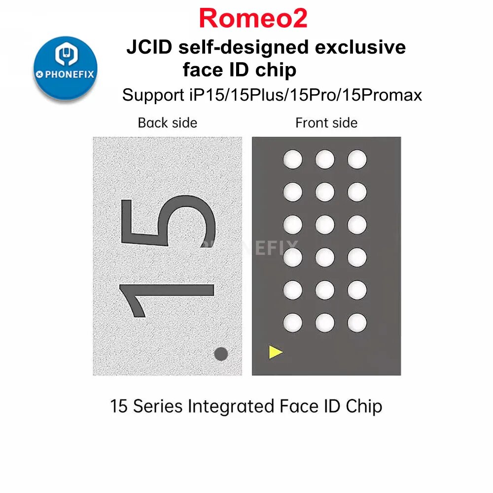 Romeo2 Face ID Chip для iPhone 15/15 Plus/15 Pro/15 Pro Max, 10шт