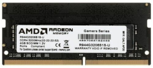 Модуль оперативной памяти AMD SO-DIMM (R944G3206S1S-UO) OEM 4 Гб, DDR-4, 25600 Мб/с, CL16, 1.2 В