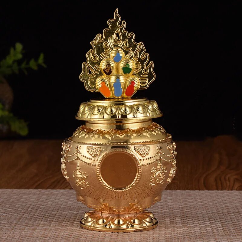 Буддийская статуэтка Восемь благоприятных бутылок из металла 16.5x9cm